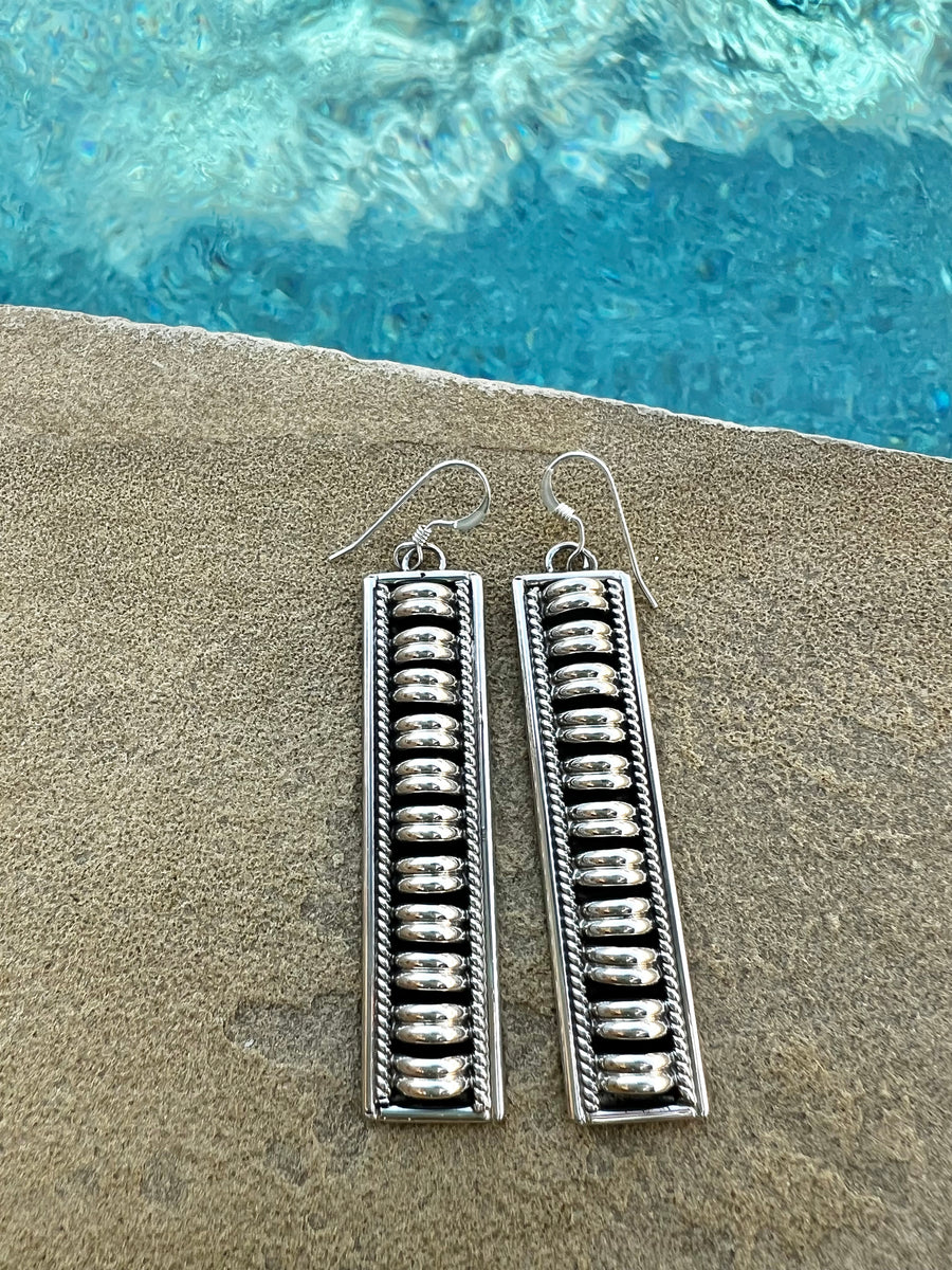 Priscilla Apache Band Raised Coil Earrings| Classy Farm Girl