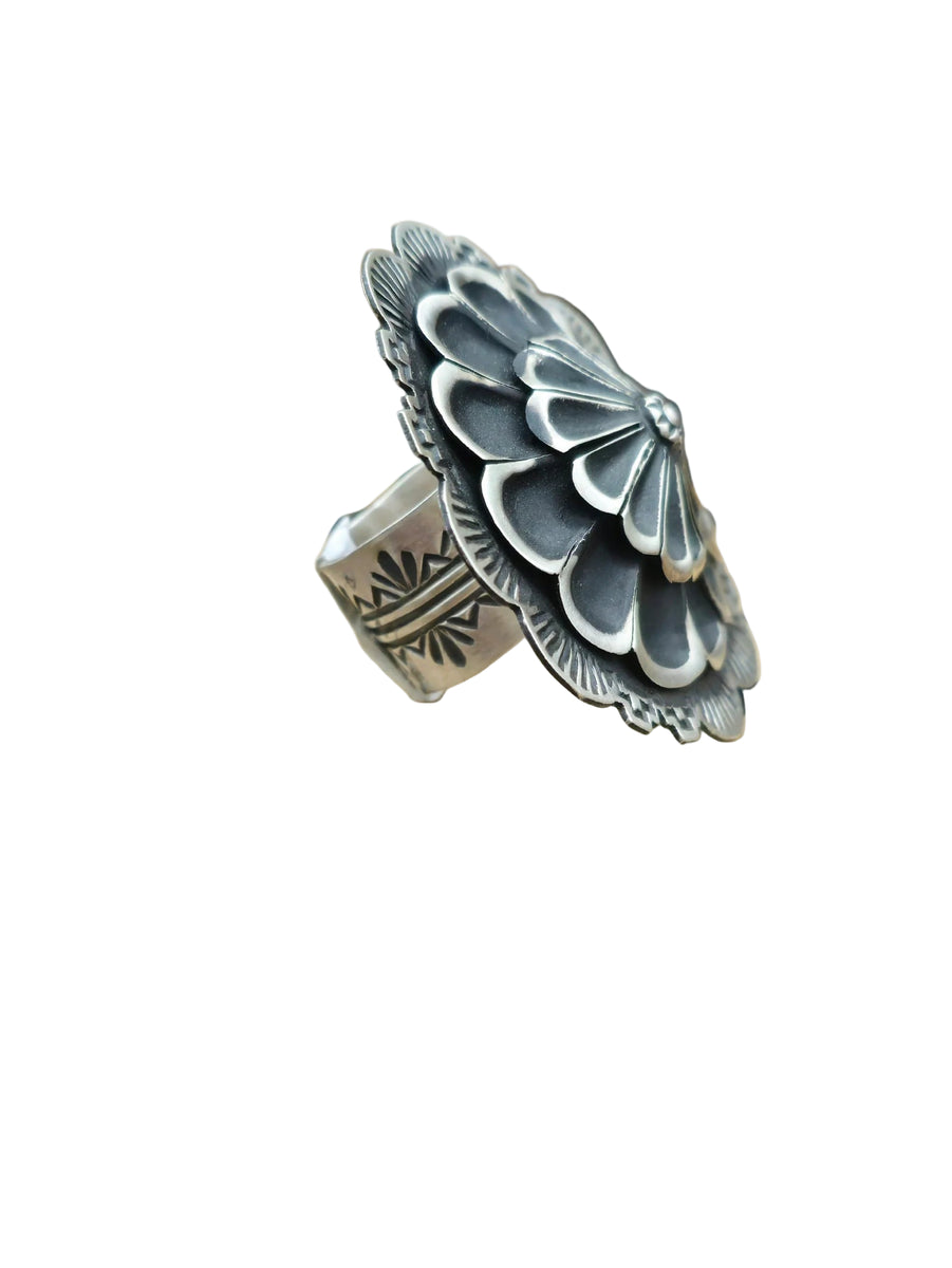 Leander Tahe Adjustable Stamped Sterling Silver Ring| Classy Farm Girl