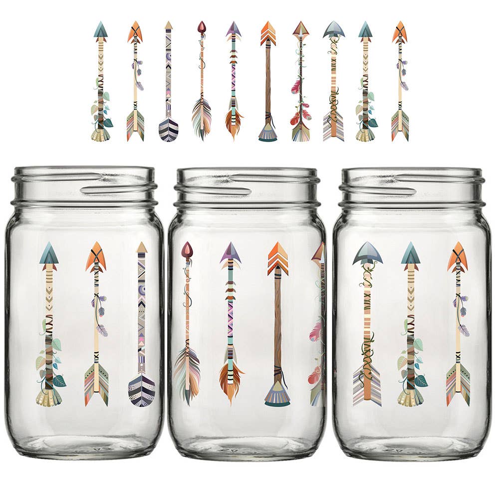 Arrow Wrap Mason Jar Glassware| Classy Farm Girl